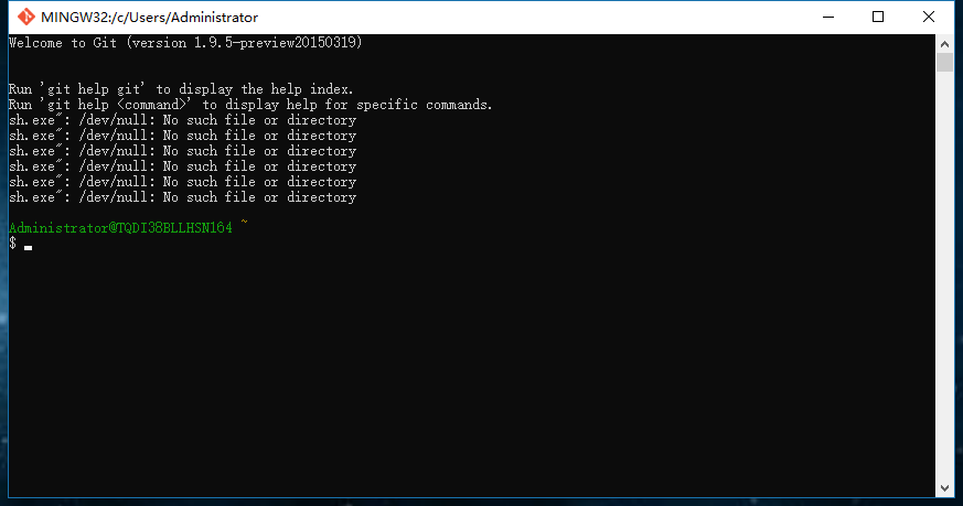 Git启动出错误cannot Determine Git Version Fatal Open Dev Null Or Dup Failed No Such File Or