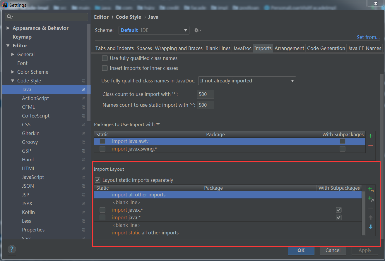 Intellij How To Avoid Import Packages And Import Package Order 