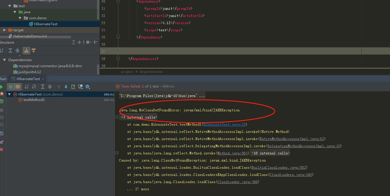  JAVA9 ClassNotFoundException Javax xml bind JAXBException 
