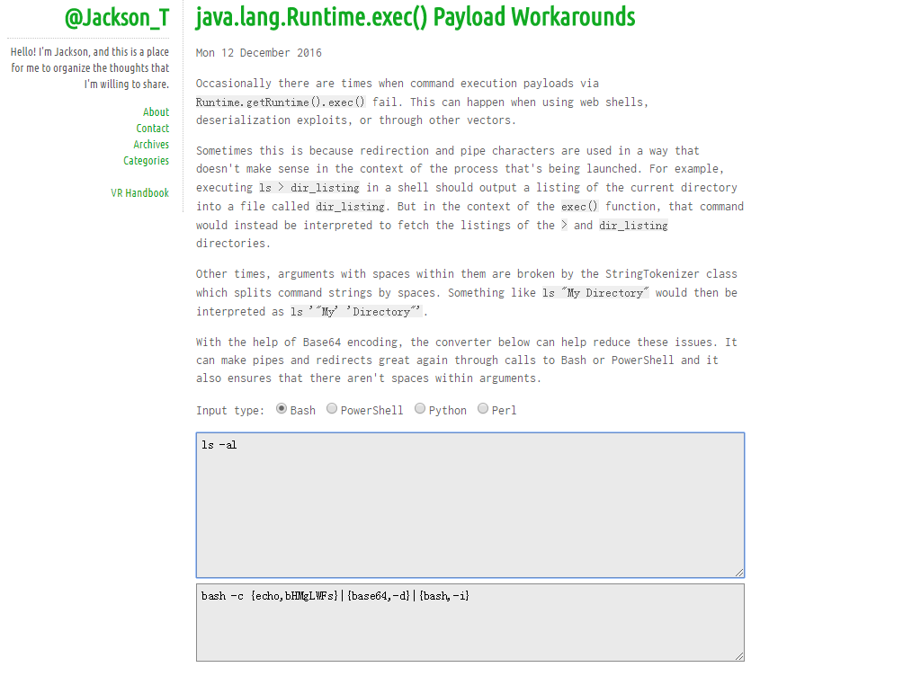 Java lang Runtime exec Payload Workarounds CSDN 