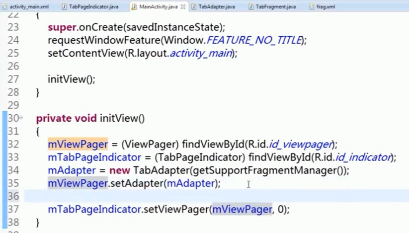 【0138】【多种多样的App主界面Tab实现方法】-ViewPagerIndicator+ViewPager实现Tab - OzTaking - 博客园